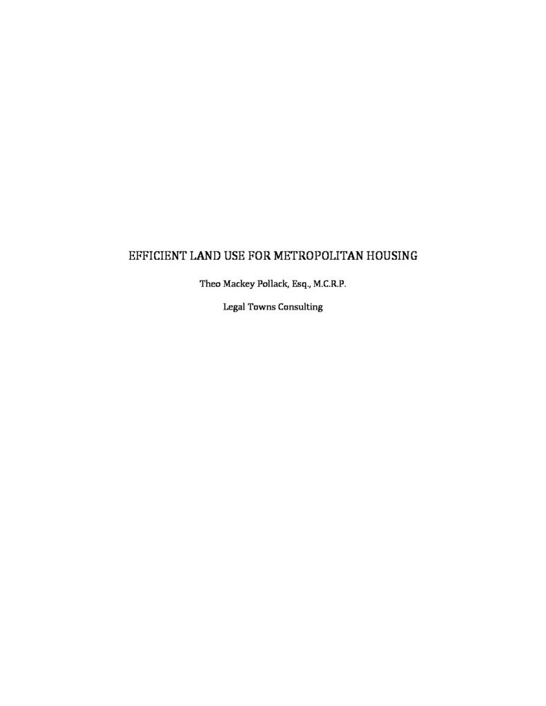 Efficient Land Use Pdf